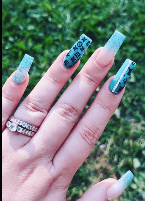 55 Baddie Louis Vuitton Coffin Nail Ideas