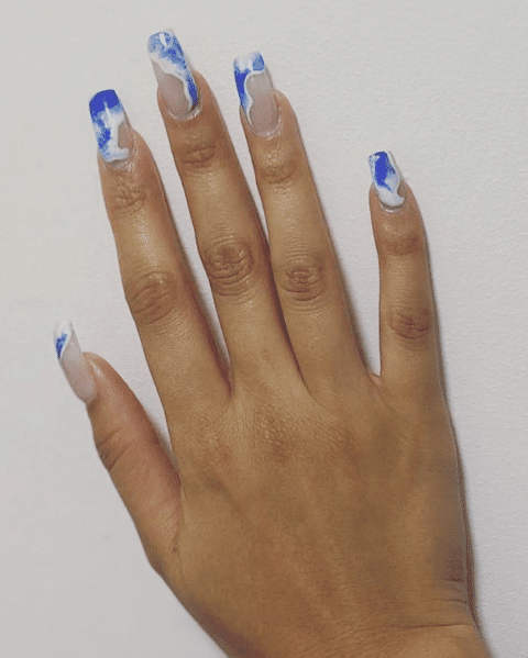 100 Blue Gel Nails Ideas
