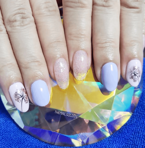 50 Gorgeous Dandelion Nail Designs