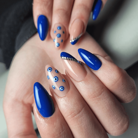90 Royal Blue Nail Ideas for a Bold and Sophisticated Look