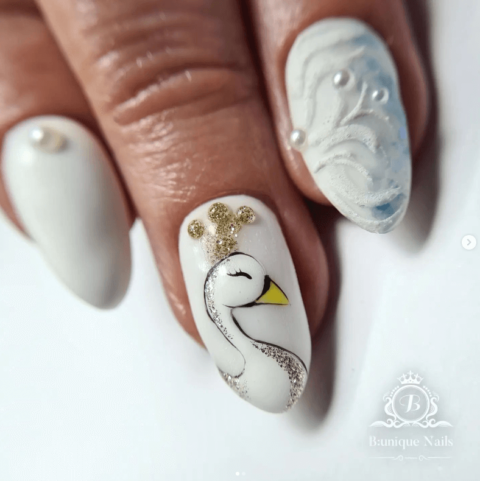 35 Elegant Swan Nail Ideas for a Sophisticated Look