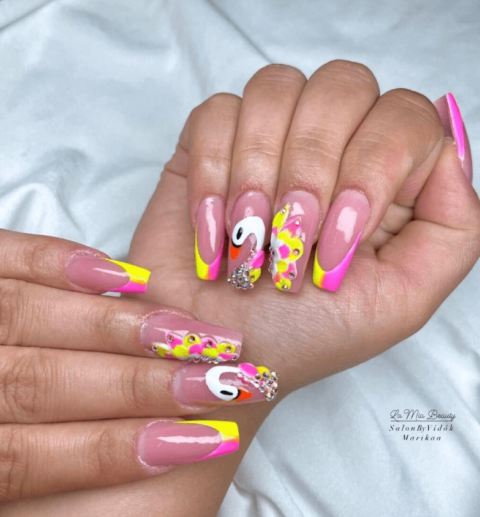 35 Elegant Swan Nail Ideas for a Sophisticated Look