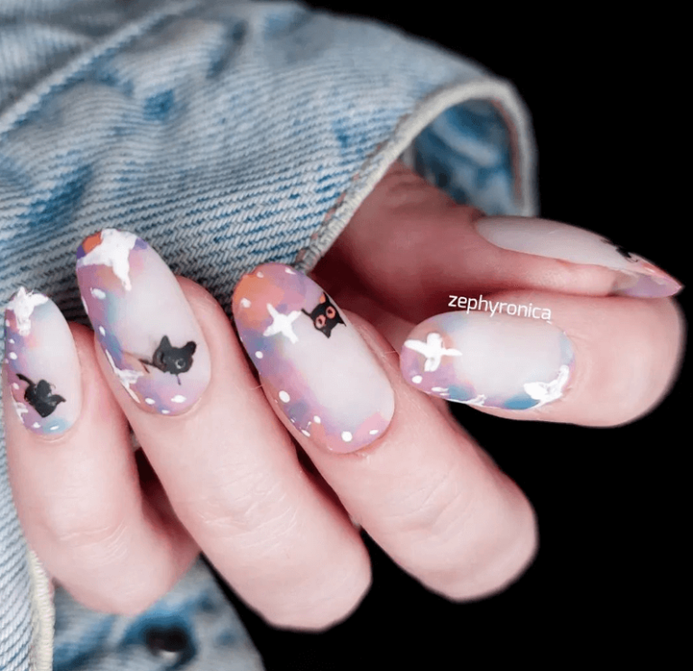 40 Black Cat Nails Ideas