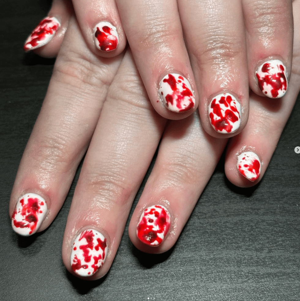 30 Blood Splatter Nails Ideas Perfect for Halloween