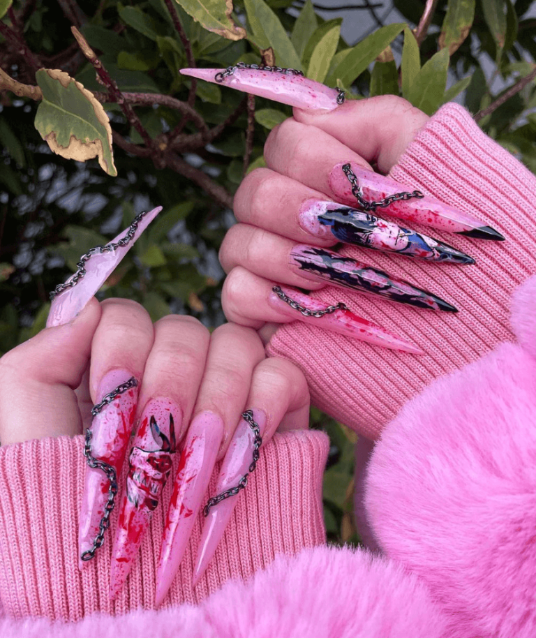 30 Blood Splatter Nails Ideas Perfect for Halloween