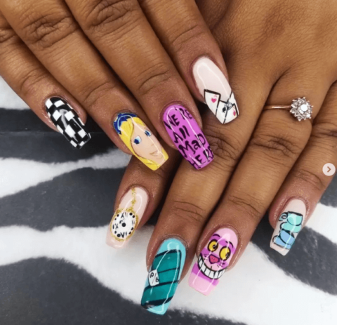 55 Alice in Wonderland Nails Ideas