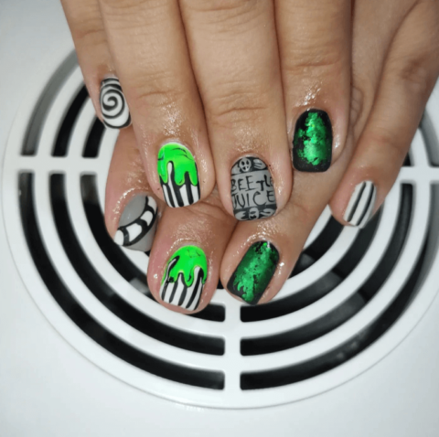 58 Beetlejuice Nails Designs