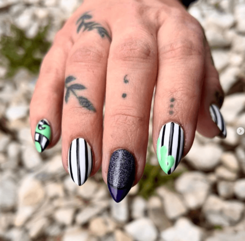 58 Beetlejuice Nails Designs