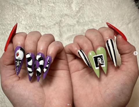 58 Beetlejuice Nails Designs