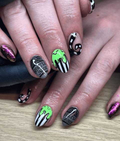 58 Beetlejuice Nails Designs