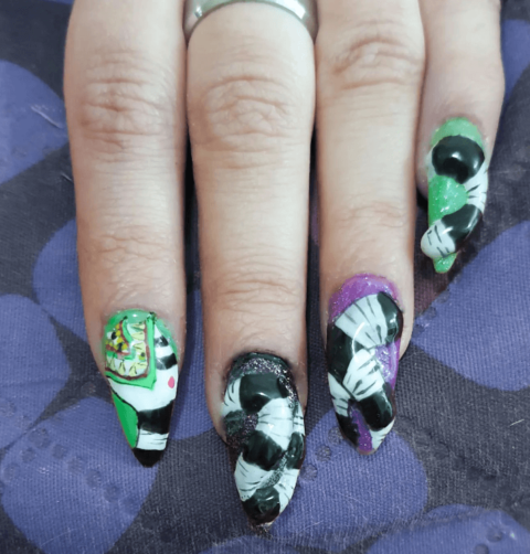 58 Beetlejuice Nails Designs