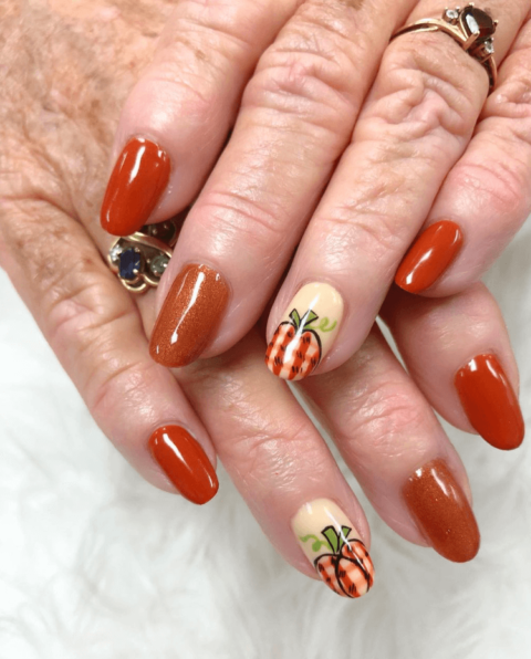 60+ Stunning Burnt Orange Nails Designs Ready for Fall