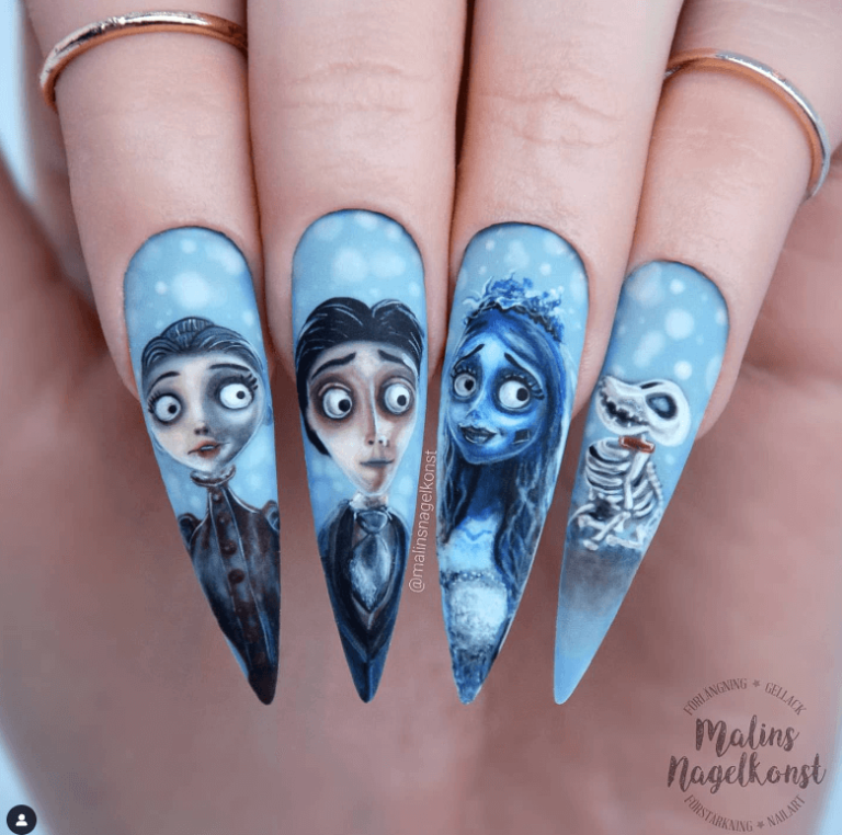 40 Corpse Bride Nails Designs