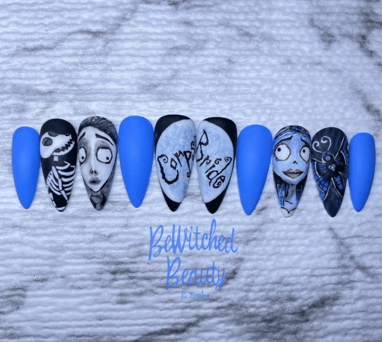 40 Corpse Bride Nails Designs