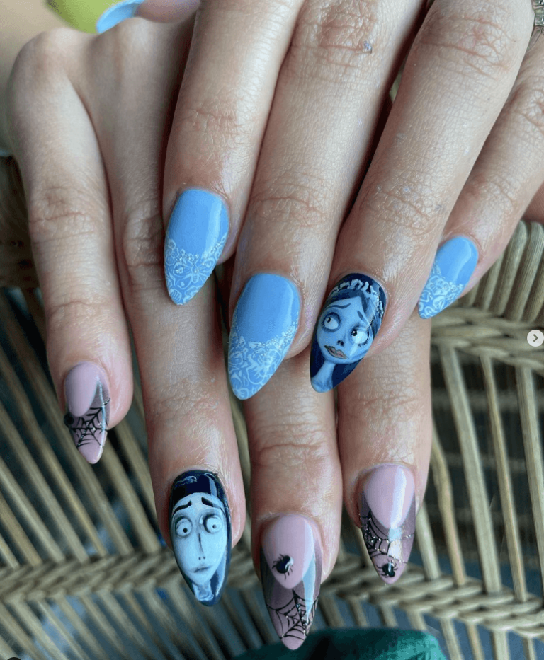 40 Corpse Bride Nails Designs