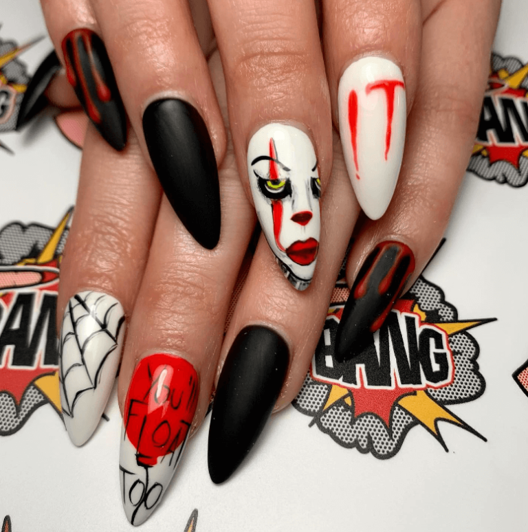 30 It and Pennywise Nails Ideas