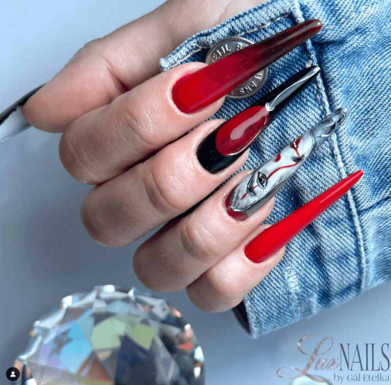 30 It and Pennywise Nails Ideas
