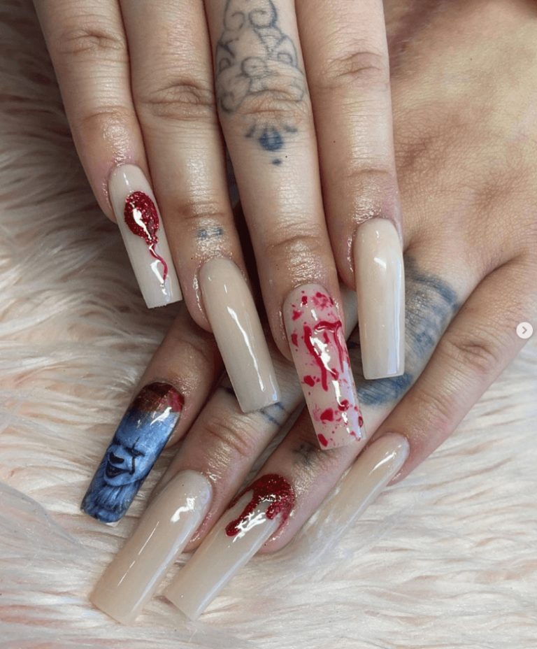 30 It and Pennywise Nails Ideas