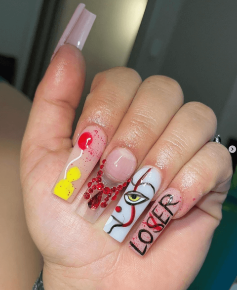 30 It and Pennywise Nails Ideas