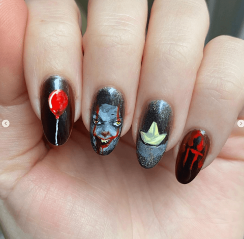 30 It and Pennywise Nails Ideas