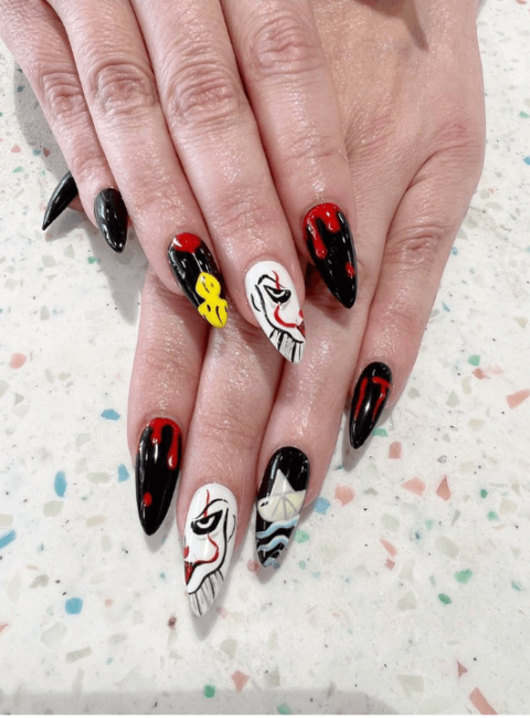 30 It and Pennywise Nails Ideas