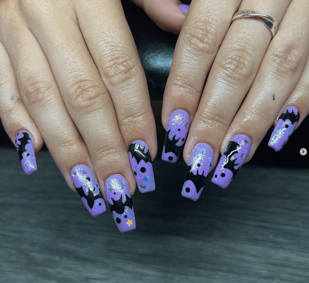 35 Spooky Purple Halloween Nails Designs
