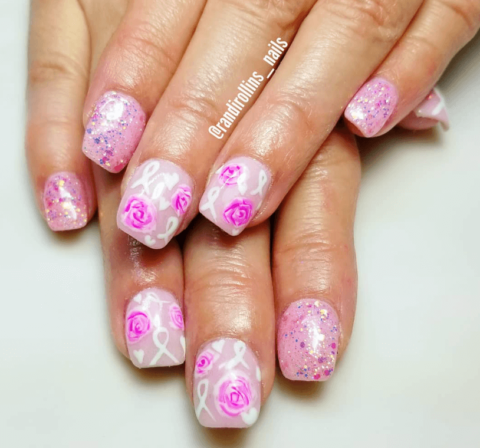40+ Unique Breast Cancer Awareness Nail Designs