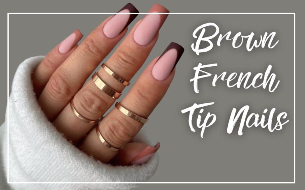 40+ Brown French Tip Nail Ideas