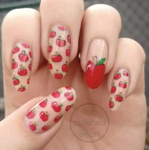 50 Juicy Apple Nails Design Ideas