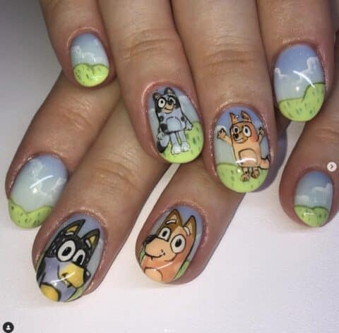 30 Bluey Nail Designs to Paw-sitively Elevate Your Style