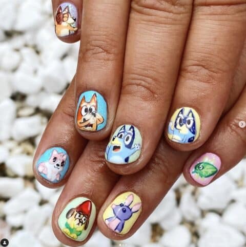 30 Bluey Nail Designs to Paw-sitively Elevate Your Style