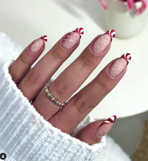 Sweeten up Your Look with These 45 Candy Cane Nail Designs
