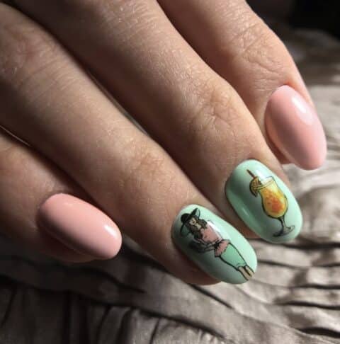 Cheers to Style: 45+ Cocktail-Themed Nail Designs to Shake Up Your Look!