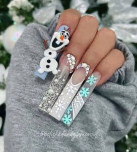 50 Frozen Inspired Nail Design Ideas