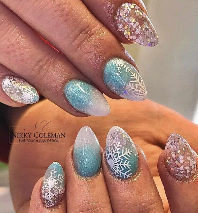50 Frozen Inspired Nail Design Ideas