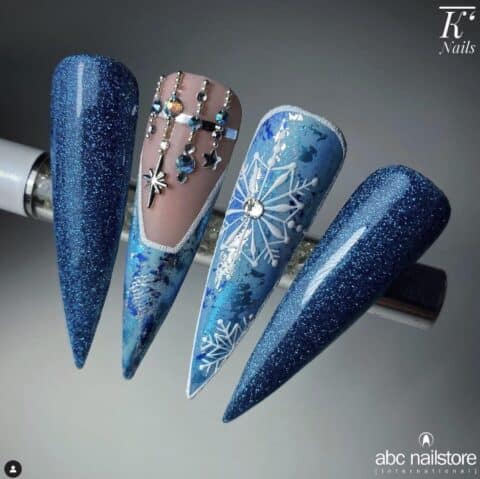 50 Frozen Inspired Nail Design Ideas
