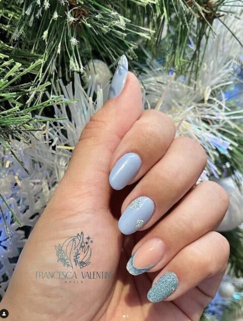 50 Frozen Inspired Nail Design Ideas
