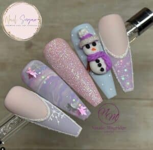 50 Adorable Snowman Nail Designs to Melt Your Heart - Get Festive this ...