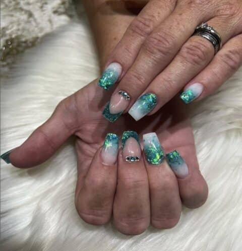 Dive into Elegance with These 45 Aquamarine Nail Designs