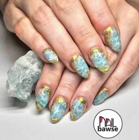 Dive into Elegance with These 45 Aquamarine Nail Designs