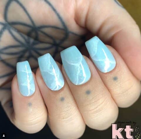 Dive into Elegance with These 45 Aquamarine Nail Designs