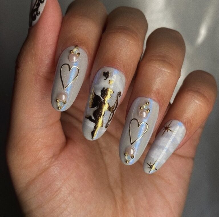 Fall Head Over Heels for These 35+ Cupid Nail Ideas