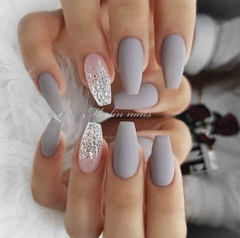 50 Grey Winter Nail Designs for Chic Cold-Weather Style