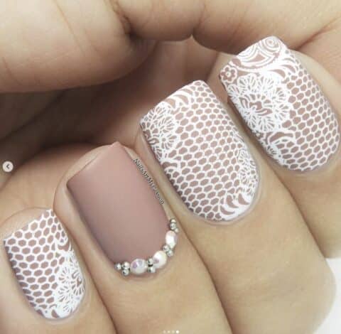 60 Lace Nail Designs for a Classic Mani