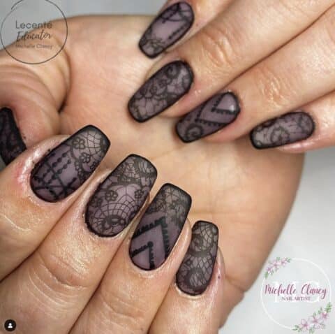60 Lace Nail Designs for a Classic Mani