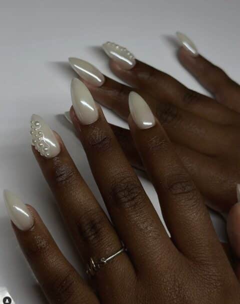 50 Pearl Nail Ideas for a Timeless Bridal Look!