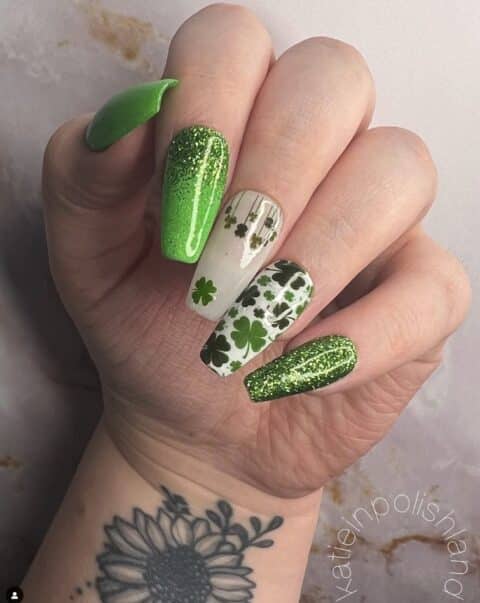 Get Lucky with These 45 Shamrock Nail Designs - Stylish St. Patrick's ...