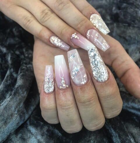 Shimmer and Shine with These 50 Stunning Silver Glitter Nail Ideas