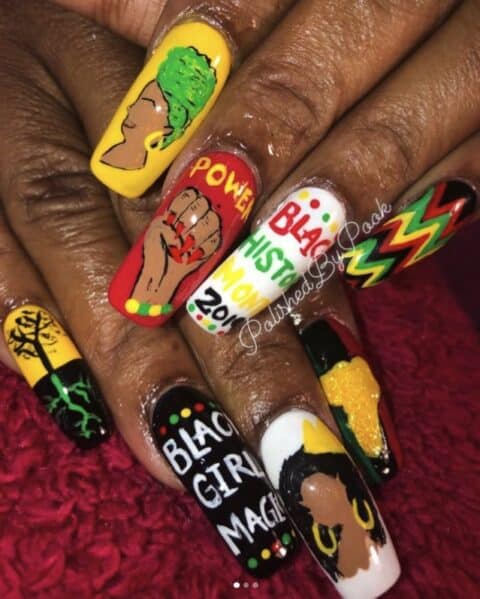 50 Striking Black History Month Nail Designs to Celebrate Culture ...