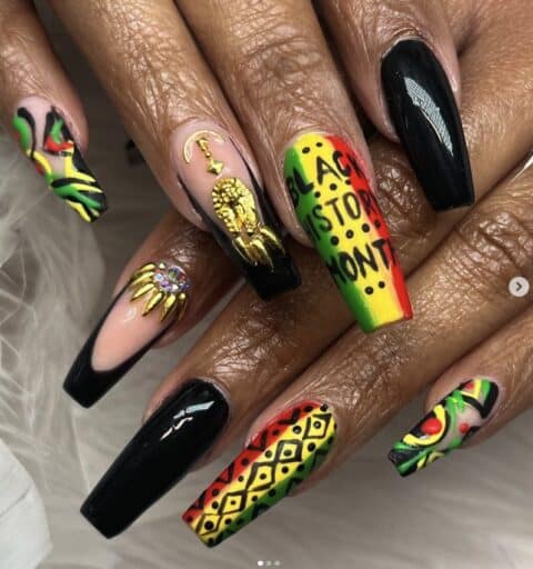 50 Striking Black History Month Nail Designs to Celebrate Culture ...